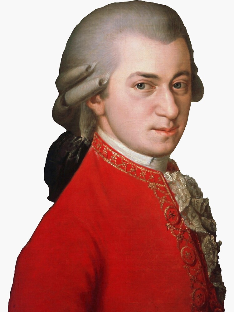 "Wolfgang Amadeus Mozart" Sticker for Sale by OldThings | Redbubble