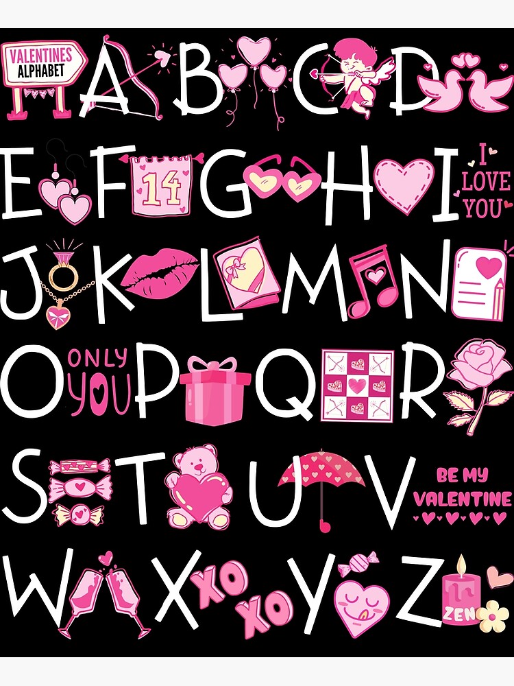 "VALENTINES DAY ALPHABET, Perfect for Valentine Teacher!" Poster for ...