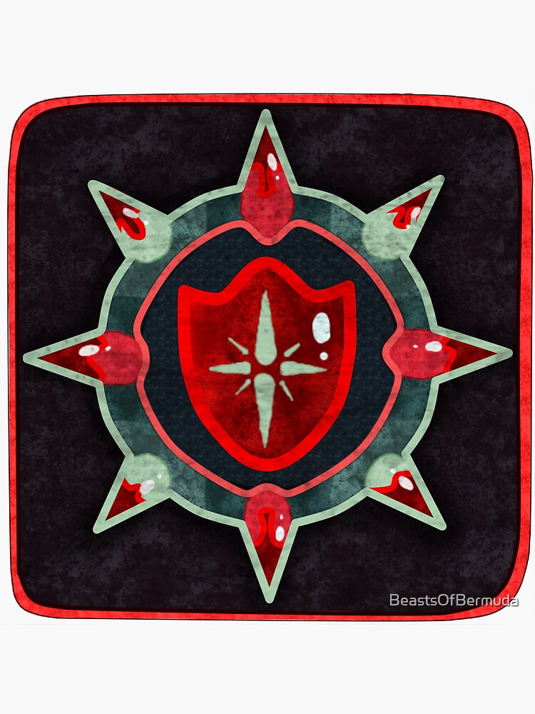 "Spikey Shield" Sticker for Sale by BeastsOfBermuda | Redbubble