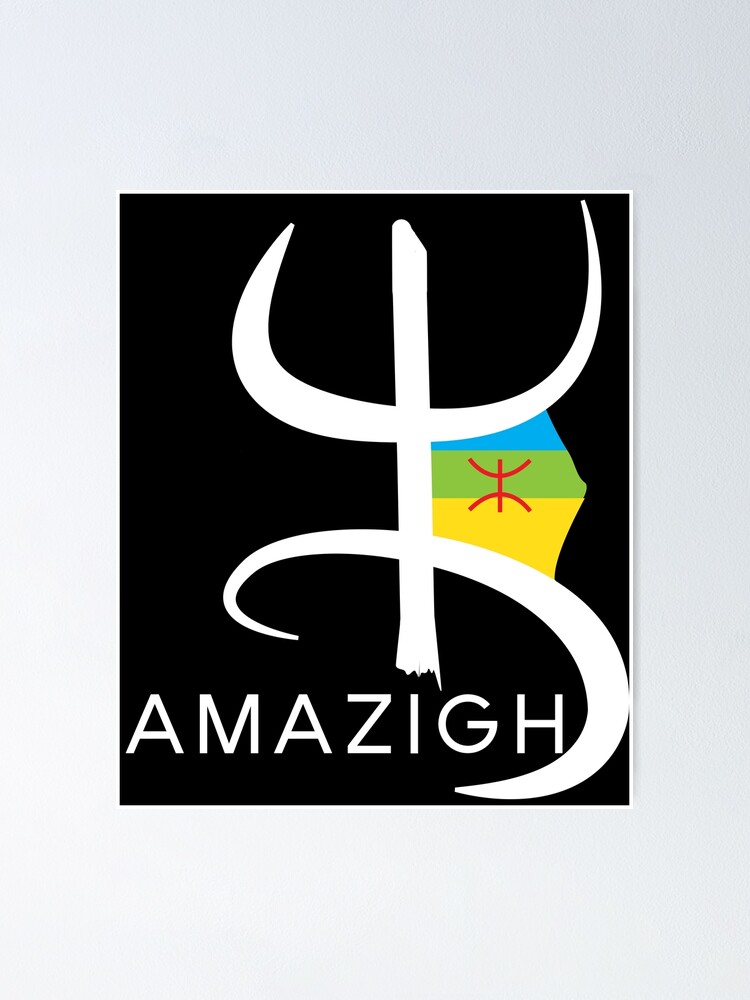"amazigh symbole with amazigh flag" Poster by Unesswins01 | Redbubble
