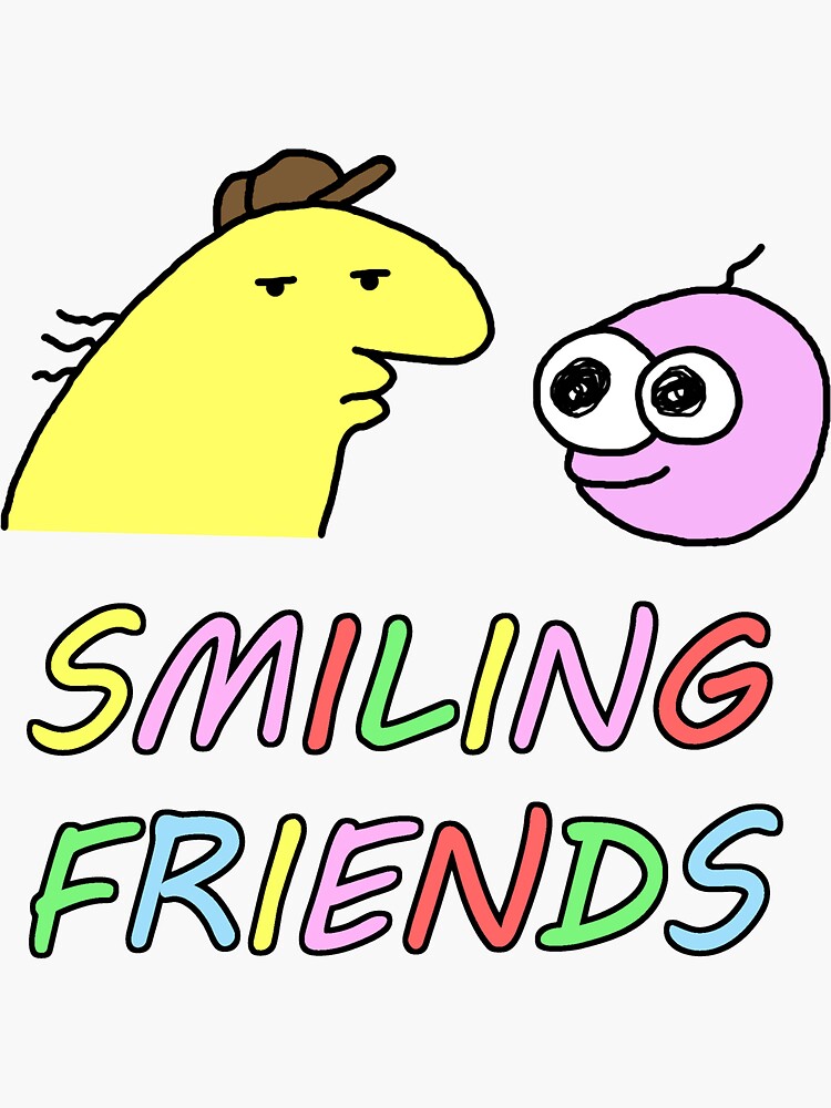 "Smiling friends Pim and Charlie sticker" Sticker for Sale by HayCow ...
