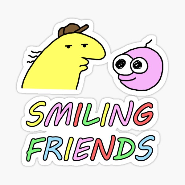 "Smiling friends Pim and Charlie sticker" Sticker for Sale by HayCow ...