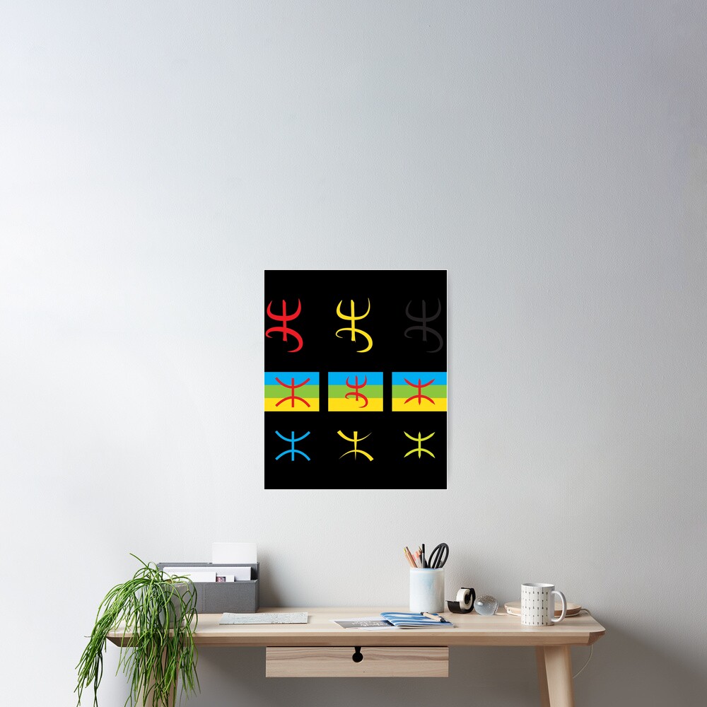 "amazigh symbols & amzigh flag " Poster by jeans-shop | Redbubble