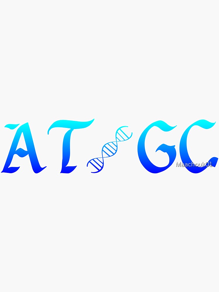 "ATGC Molecular Biology Genetics" Sticker for Sale by Maachouk01 ...