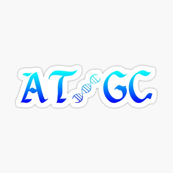 "ATGC Molecular Biology Genetics" Sticker for Sale by Maachouk01 ...