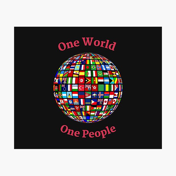 Lámina fotográfica «Diseño de la bandera de One World One People» de ...
