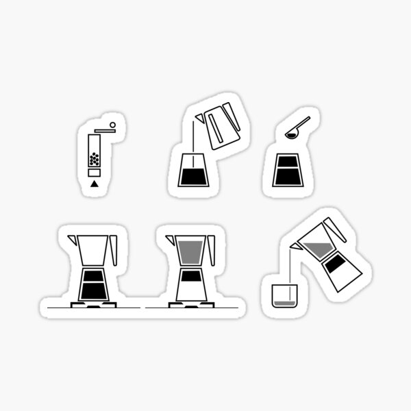 "Mokka Pot" Sticker by PURA-DESIGN | Redbubble