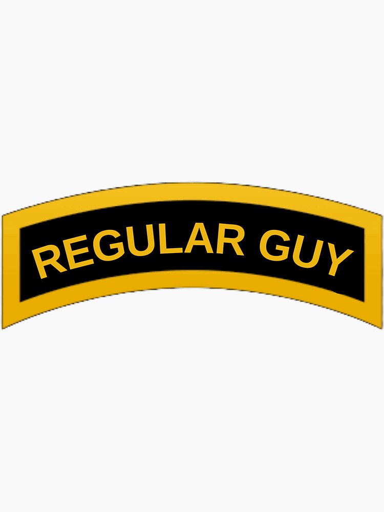 ""REGULAR GUY" MILITARY TAB | STICKER OR MAGNETIC" Sticker for Sale by ...