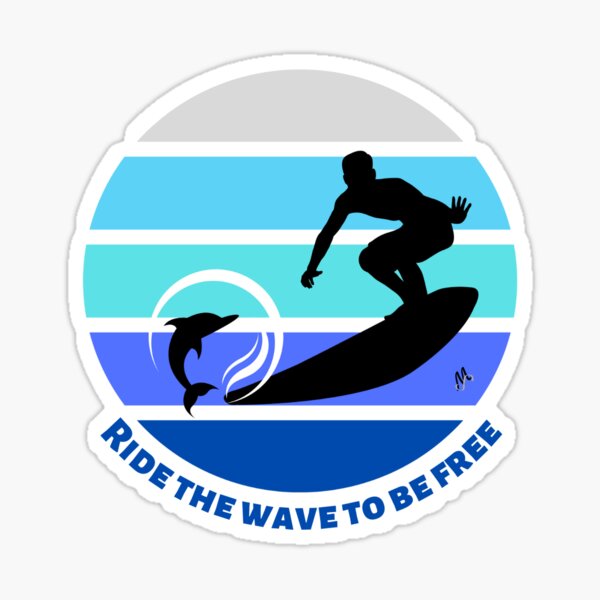 "Beach Waves Surfing" Sticker by Merribrookstone | Redbubble
