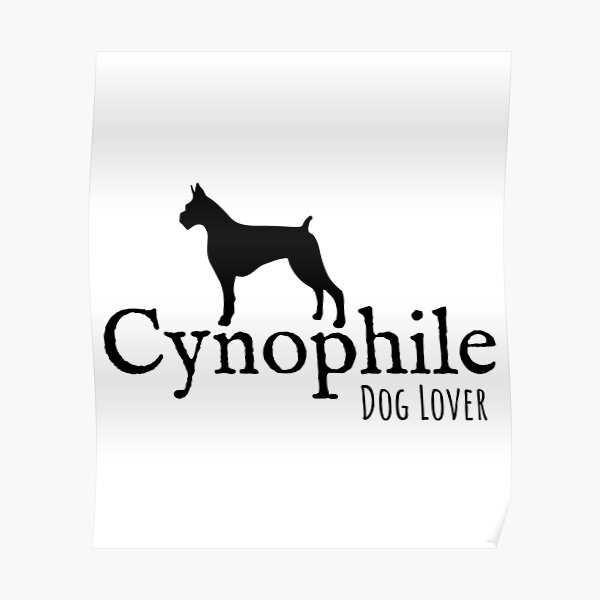 "Dog Lover Cute Dark Academia Title Cynophile" Poster for Sale by ...