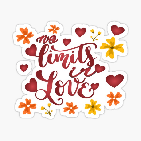 "No limits in love" Sticker by madscollection | Redbubble