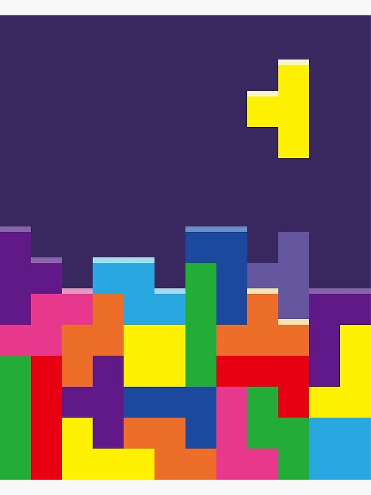 "Tetris block game colourful design" Poster for Sale by yamadamiyako ...