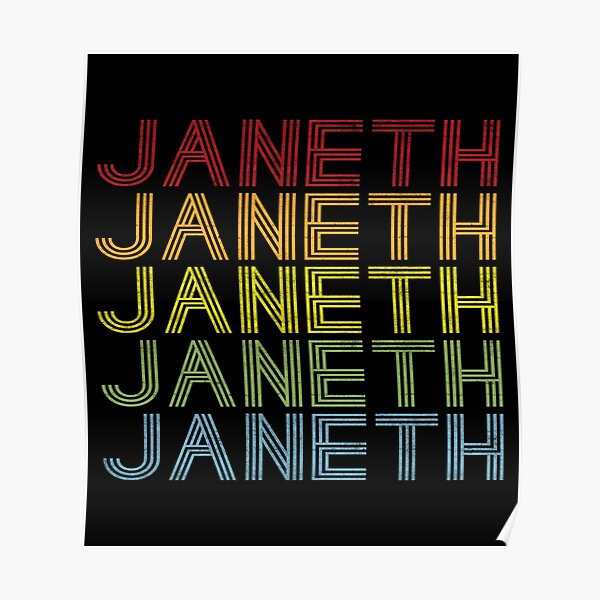 Póster «Camiseta con nombre de Janeth - Camiseta de artículo de regalo ...