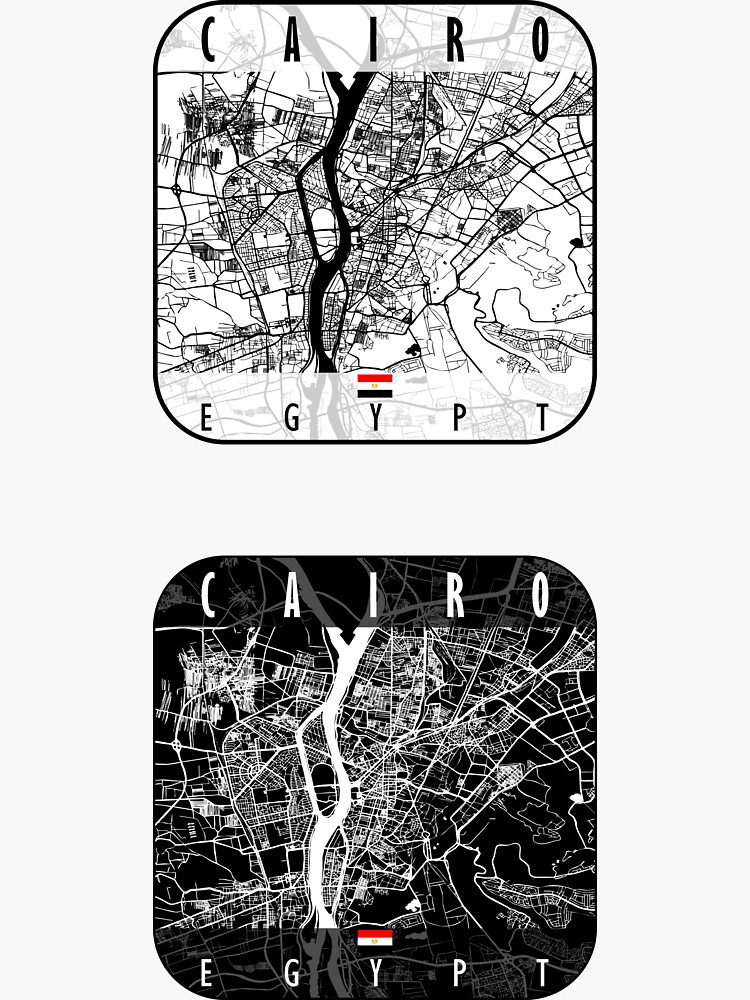 "CAIRO MAP EGYPT Sticker Pack" Sticker by hatimelhag | Redbubble