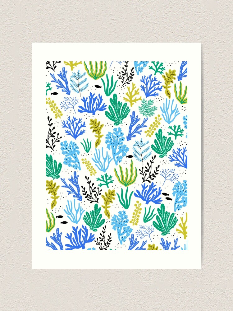 "Marine life, seaweed illustration" Art Print by uzualsunday | Redbubble