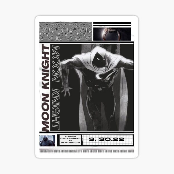 "moon knight show inspired " Sticker for Sale by chocolatefood12 ...