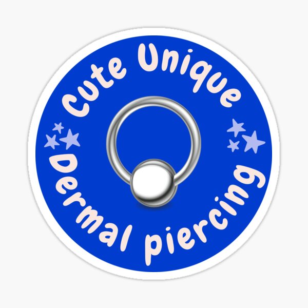 "Dermal piercing Unique Electric Blue | Blue | Dermal Piercing Sticker ...