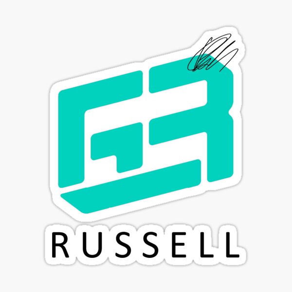 "George Russell Mercedes signature " Sticker for Sale by cse313 | Redbubble