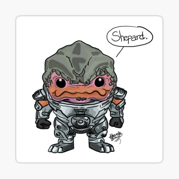 "Grunt - Mass Effect" Sticker by SwansonA9 | Redbubble