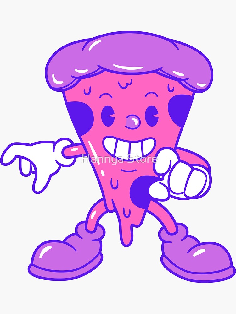 "neon pizza" Sticker by HannyaStore | Redbubble