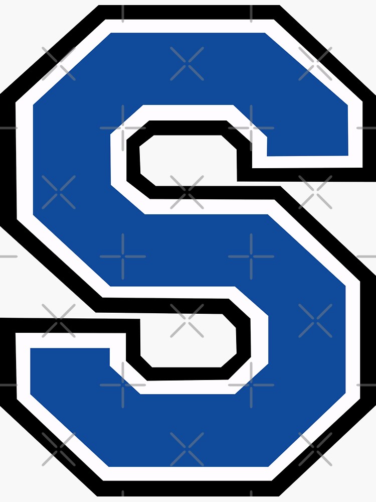 "Blue Block Letter S" Sticker for Sale by AnnabelsBelongs | Redbubble