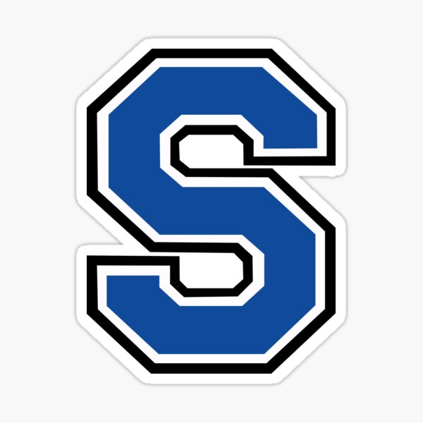 "Blue Block Letter S" Sticker for Sale by AnnabelsBelongs | Redbubble