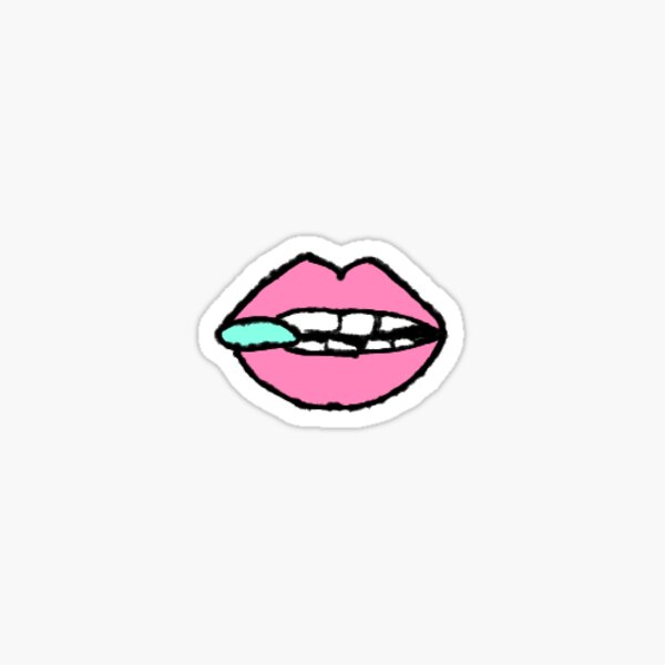 "Pink lips" Sticker for Sale by Kianawatkins | Redbubble