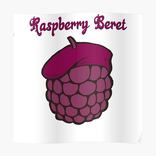 "Raspberry Beret" Poster for Sale by SwampfoxDesign | Redbubble