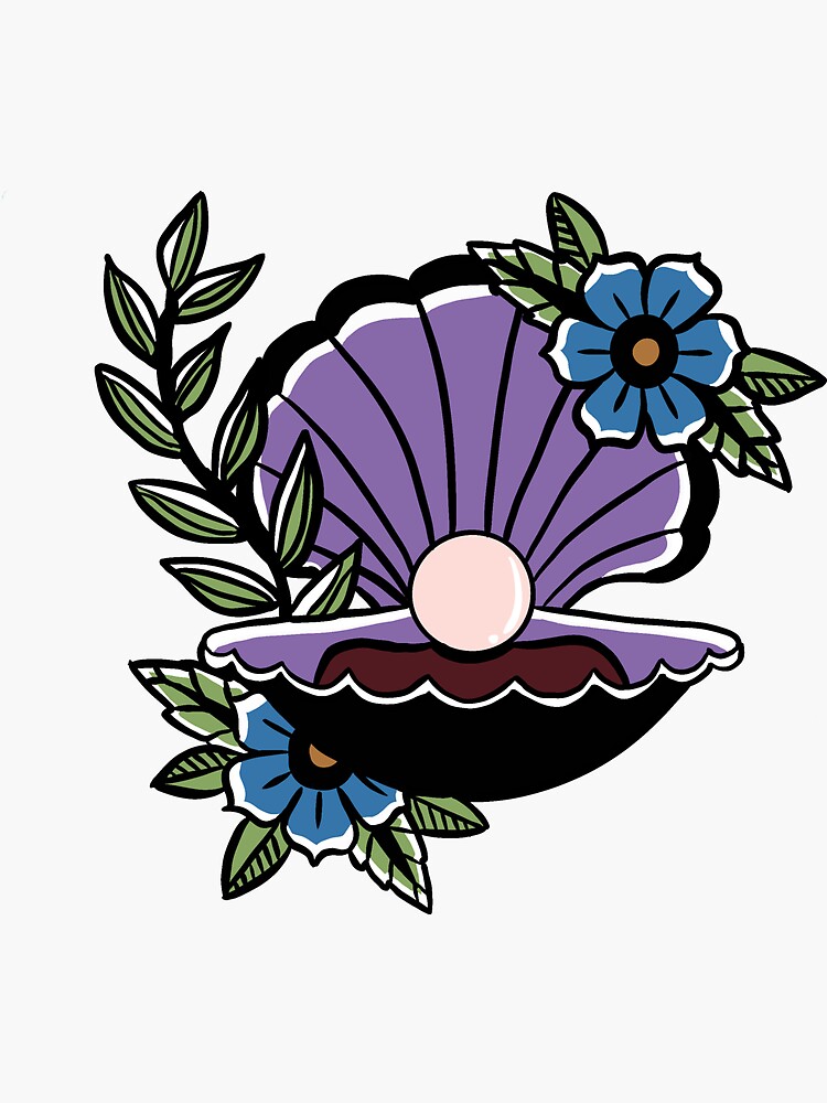 "Clam Shell" Sticker for Sale by sydyams | Redbubble