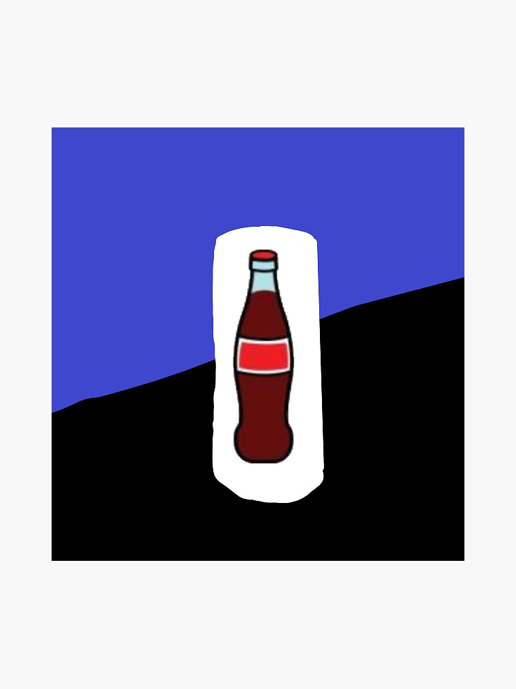 "Coca Cola Blue And Black Sticker : Design Angie Velasco" Sticker for ...