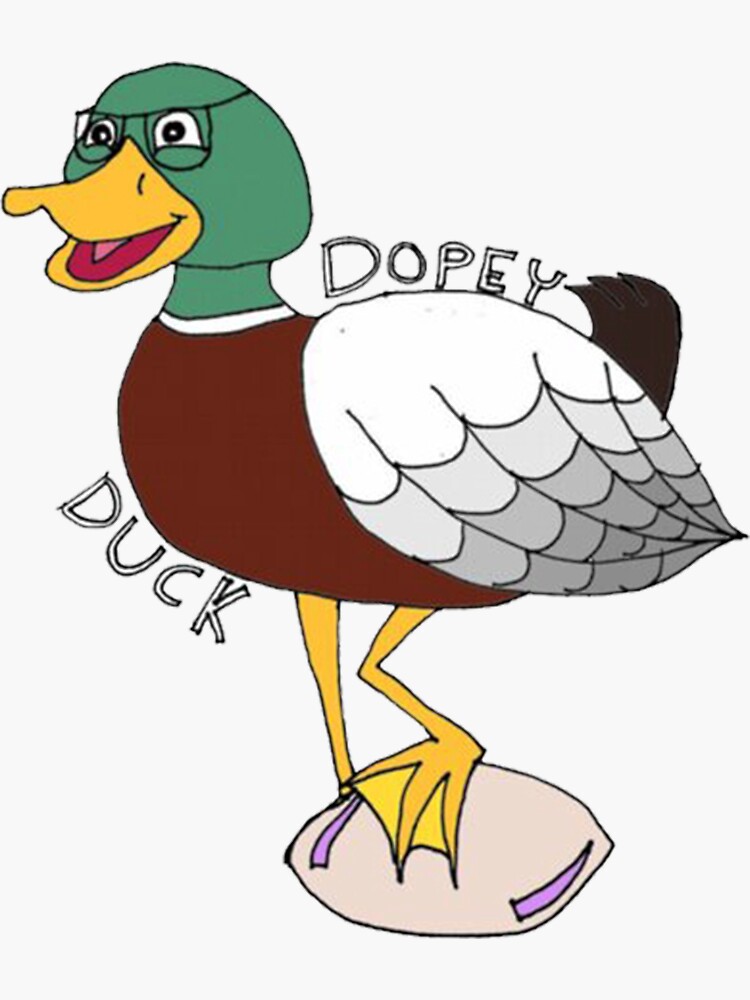 "Dopey Duck" Sticker for Sale by LillyHodgson | Redbubble