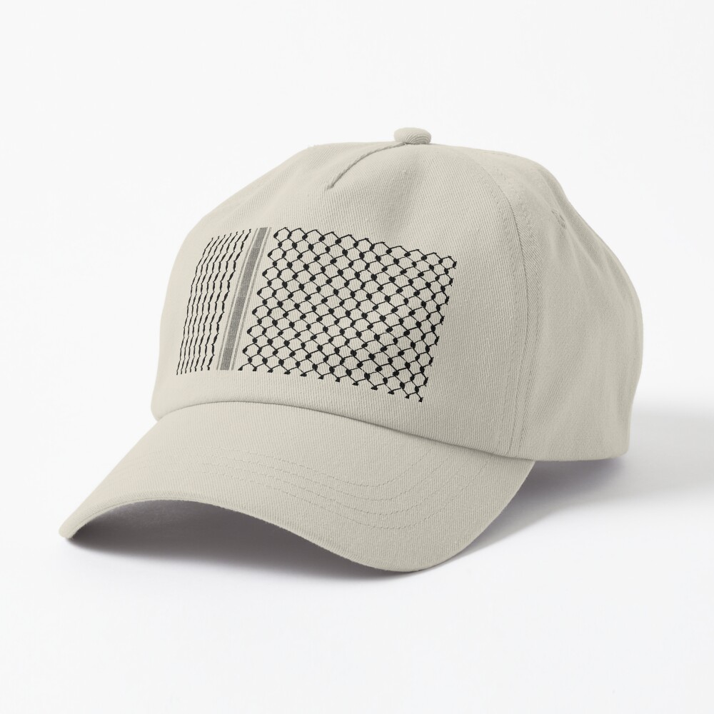 "Palestinian Hatta Kufiya Folk Pattern #2-Black, Palestine Arabic ...