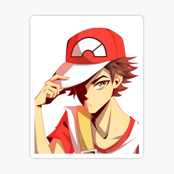 "Pokemon - Red" Sticker by Glamist | Redbubble