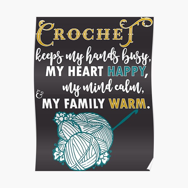 "Crochet keeps my hands busy- crocheting, knitting, knit, yarn, hobby ...
