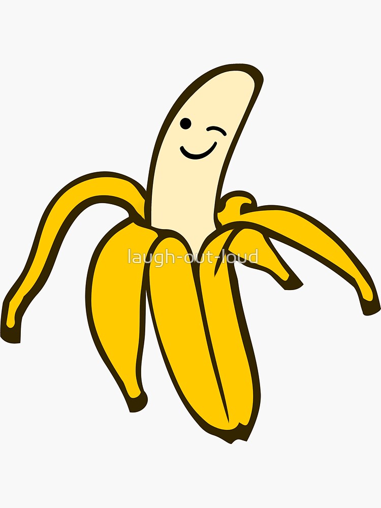 "Winking Banana" Sticker by laugh-out-loud | Redbubble