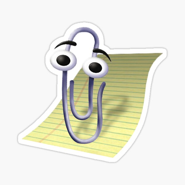 "Clippy Classic " Sticker for Sale by poolwujesus08 | Redbubble