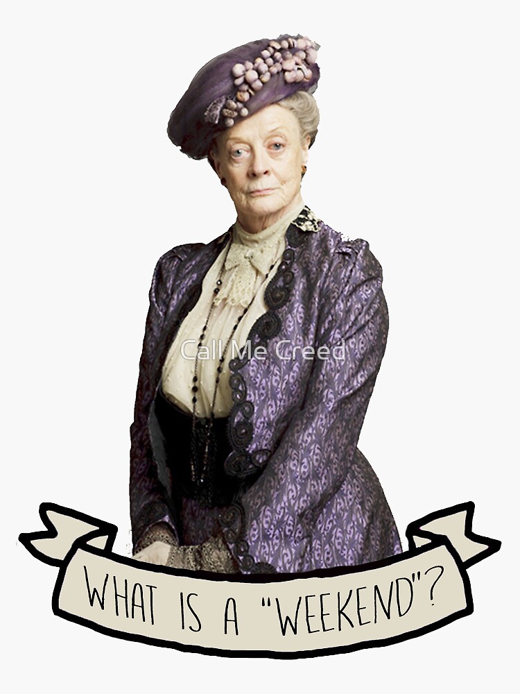 "Lady Grantham Dowager Countess Violet Downton Abbey" Sticker for Sale ...