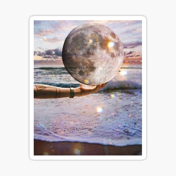 "Moon aesthetic" Sticker for Sale by PremiumDesigns8 | Redbubble