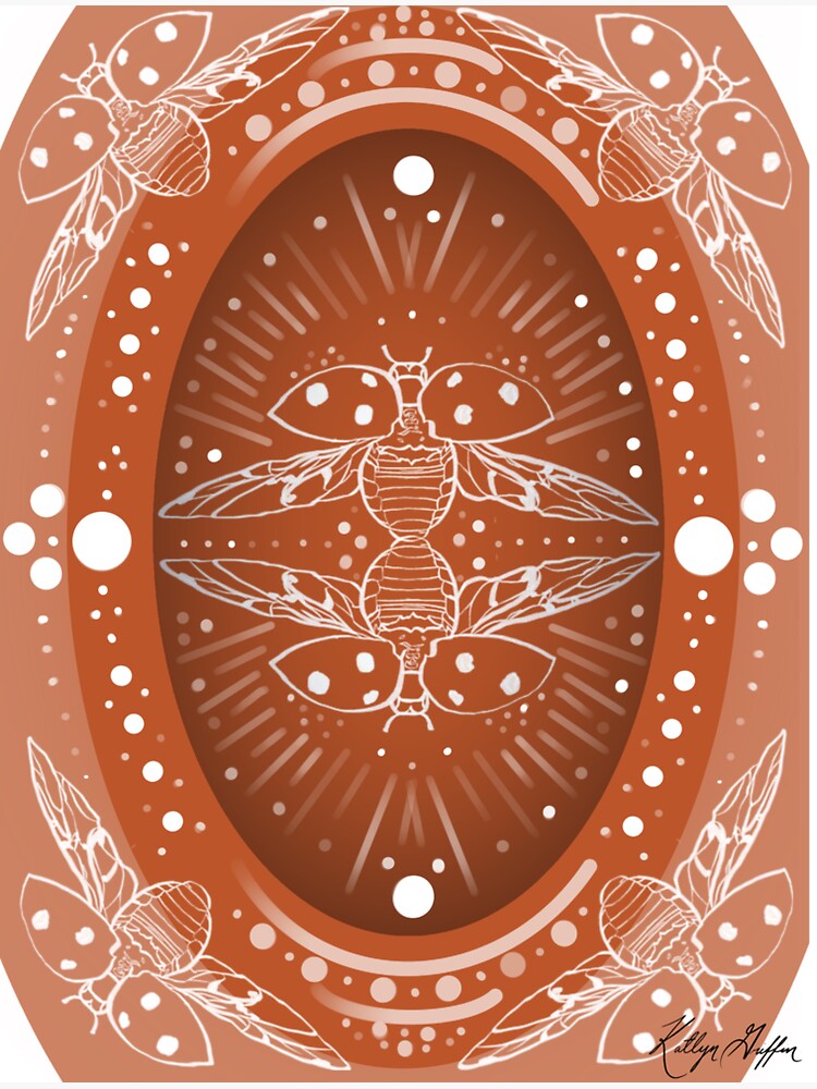 "Ladybug reflection" Sticker by Katlyngriffin | Redbubble