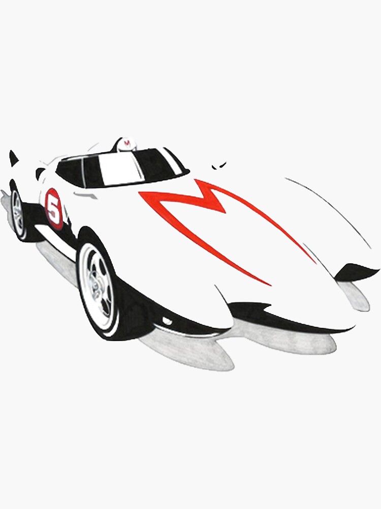 "Speed Racer Mach-5" Sticker by DigitalHighFive | Redbubble