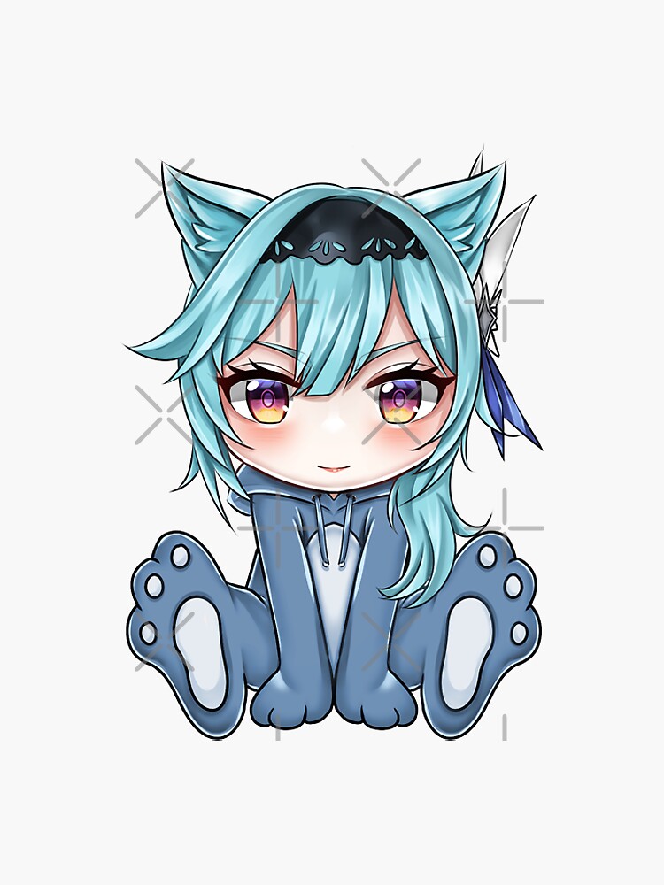 Pegatina «GENSHIN IMPACT Lindo Eula Chibi» de Maerachii | Redbubble