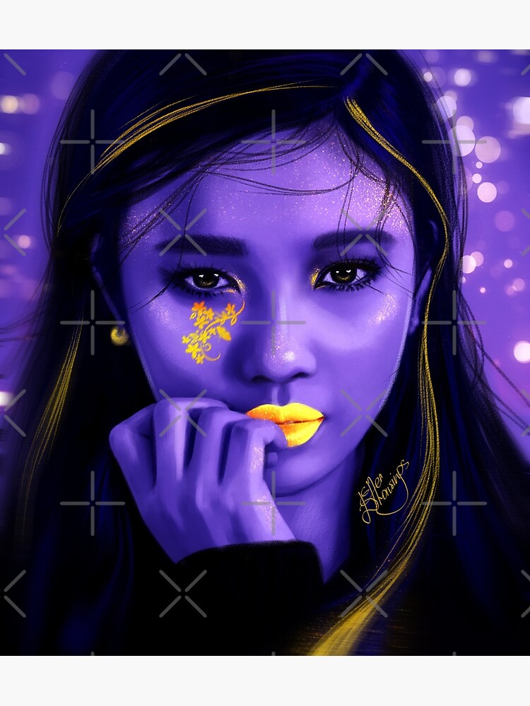 "Neon girl" Art Print by Ellen-Drawings | Redbubble