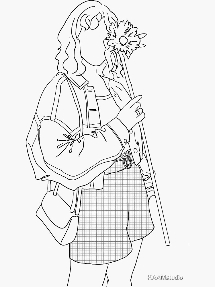 "Faceless drawing " Sticker for Sale by KAAMstudio | Redbubble