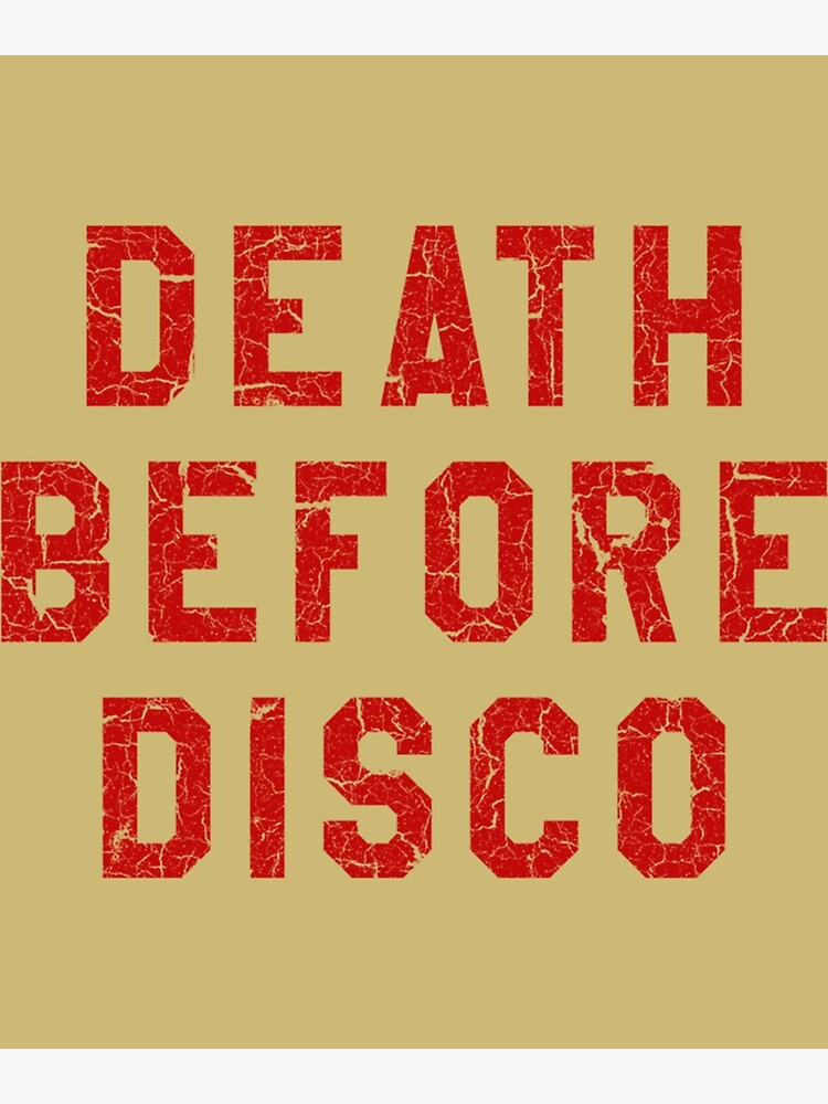 "DEATH BEFORE DISCO (STRIPES) " Poster for Sale by BenoliBoutiques ...
