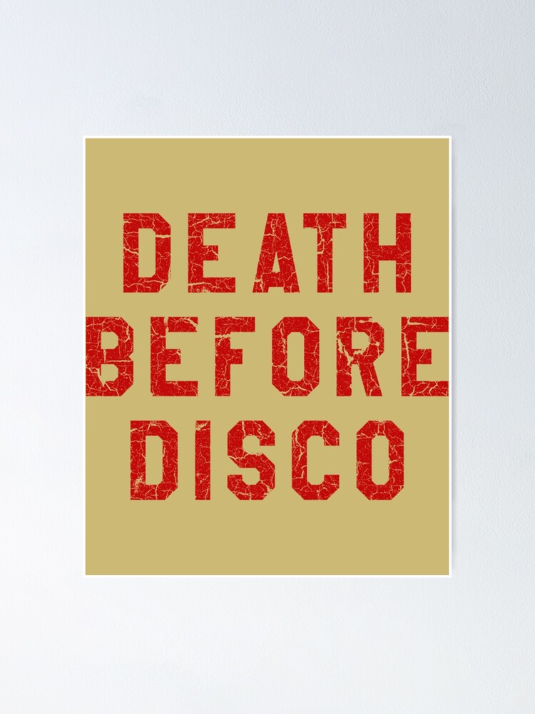 "DEATH BEFORE DISCO (STRIPES) " Poster for Sale by BenoliBoutiques ...
