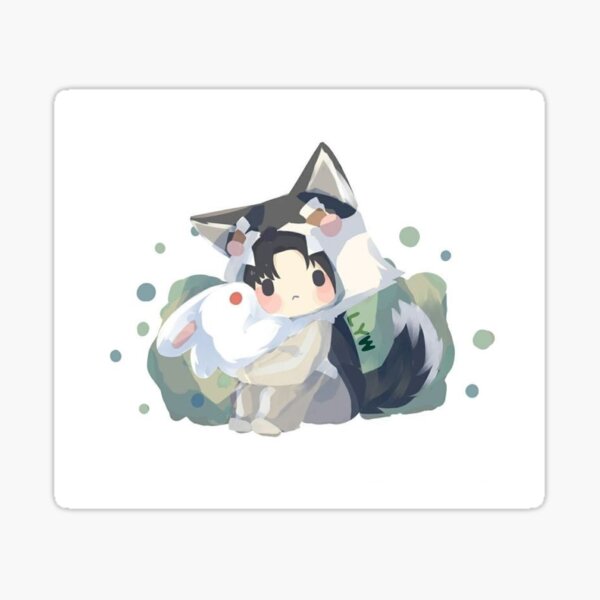 "Cute boy wolf" Sticker for Sale by LotusandLian | Redbubble
