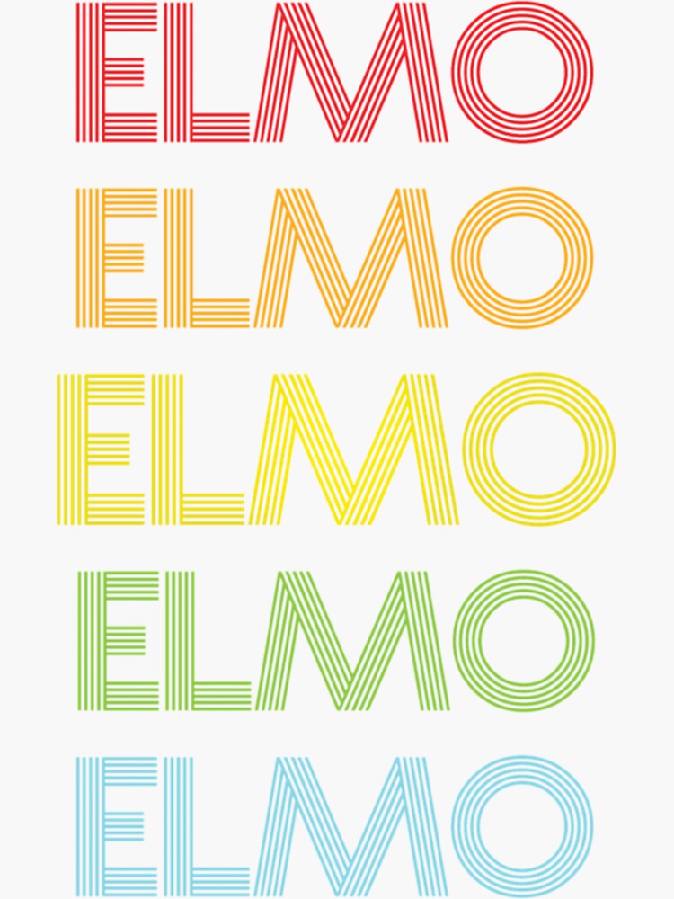 "Elmo Name - Multi Colored Custom Name Gift For Elmo " Sticker for Sale ...