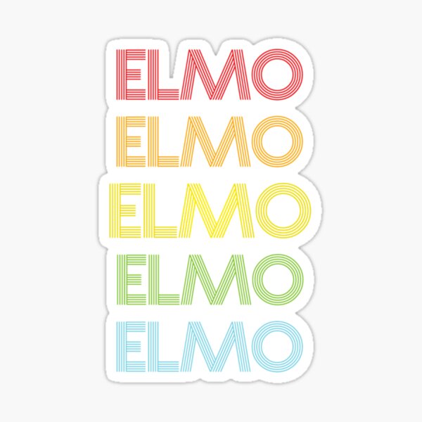 "Elmo Name - Multi Colored Custom Name Gift For Elmo " Sticker for Sale ...