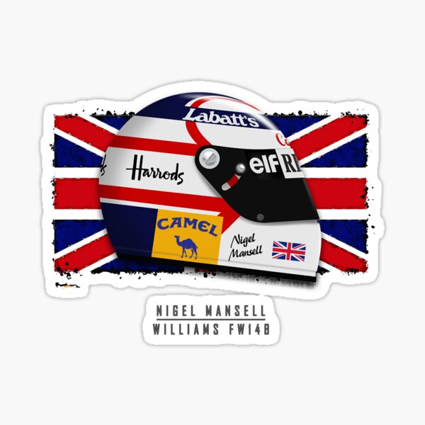 "Nigel Mansell 1992 - helmet Art Print Classic T-Shirt.png" Sticker by ...