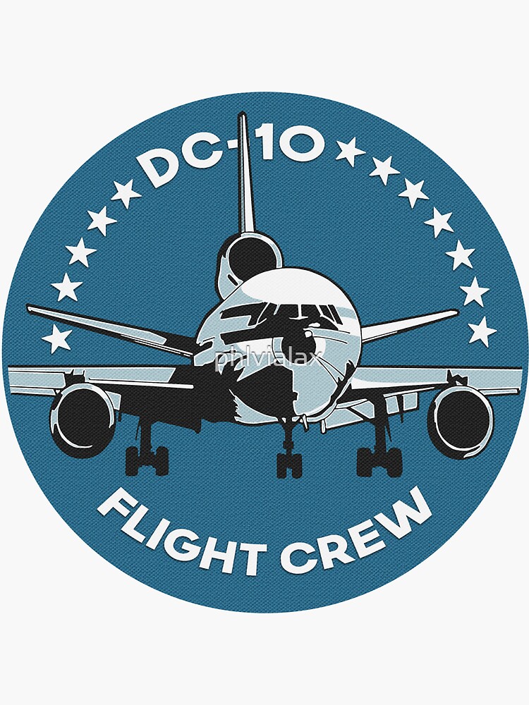 "DC-10 Flight Crew" Sticker for Sale by phlvialax | Redbubble